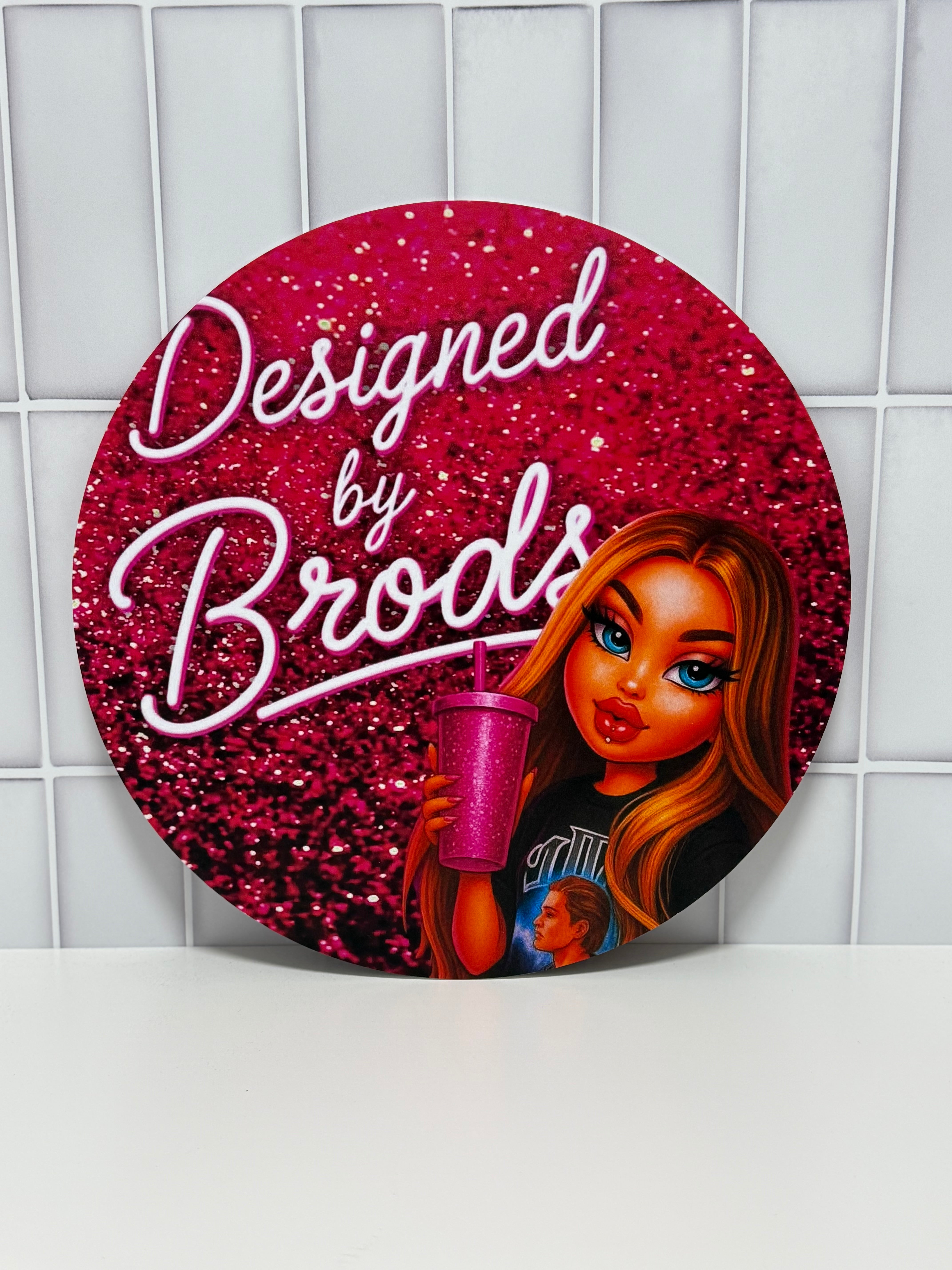 30cm circular wall/display signage – Signed By Design